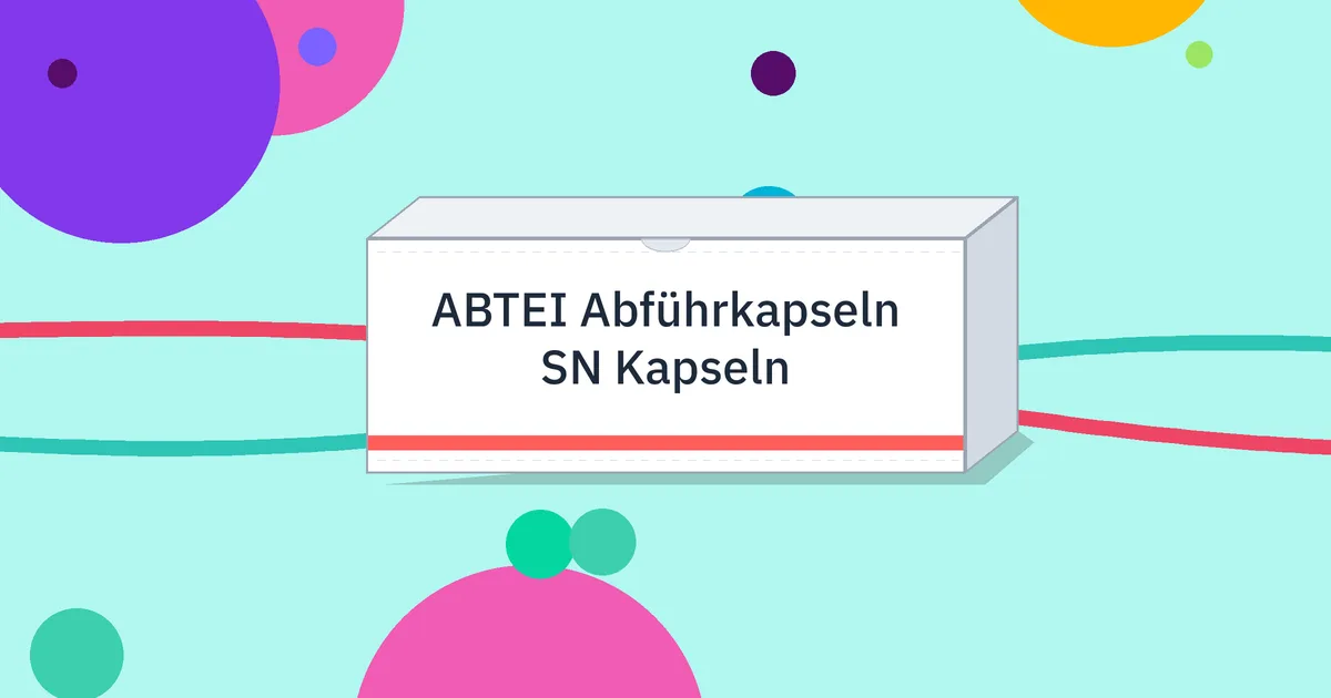 Symbolbild: Packung mit der Aufschrift ABTEI Abführkapseln SN Kapseln (PZN 07234681) – Verfügbarkeit und Bezug in Apotheken in Frankfurt am Main