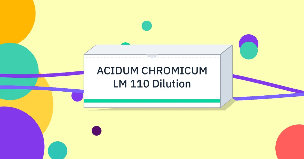 Symbolbild: Packung mit der Aufschrift ACIDUM CHROMICUM LM 110 Dilution (PZN 13273165) – Verfügbarkeit und Bezug in Apotheken in Frankfurt am Main