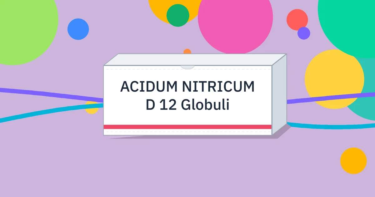 Symbolbild: Packung mit der Aufschrift ACIDUM NITRICUM D 12 Globuli (PZN 02892008) – Verfügbarkeit und Bezug in Apotheken in Frankfurt am Main