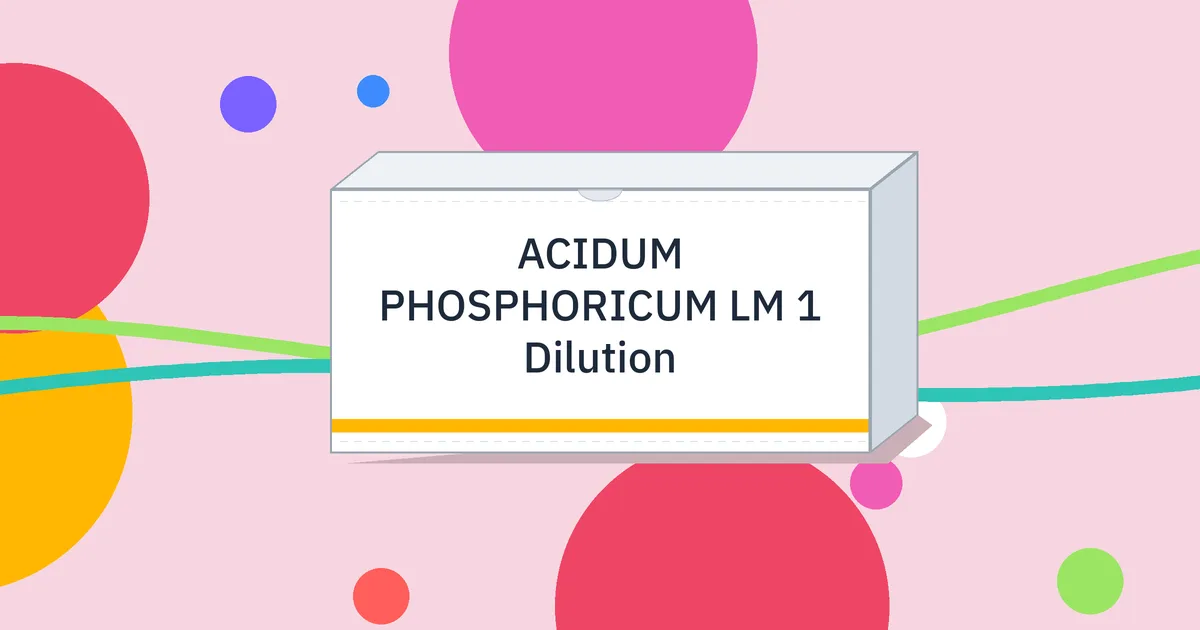 Symbolbild: Packung mit der Aufschrift ACIDUM PHOSPHORICUM LM 1 Dilution (PZN 12753041) – Verfügbarkeit und Bezug in Apotheken in Frankfurt am Main