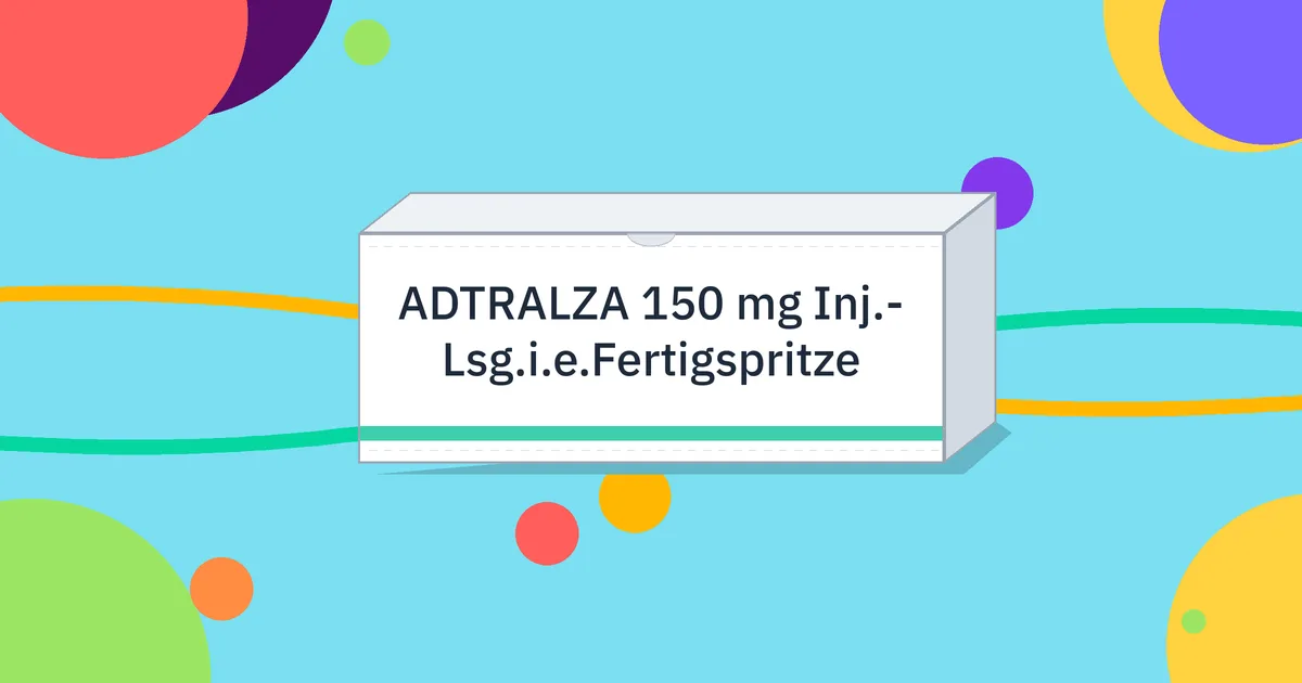Symbolbild: Packung mit der Aufschrift ADTRALZA 150 mg Inj.-Lsg.i.e.Fertigspritze (PZN 18317513) – Verfügbarkeit und Bezug in Apotheken in Frankfurt am Main