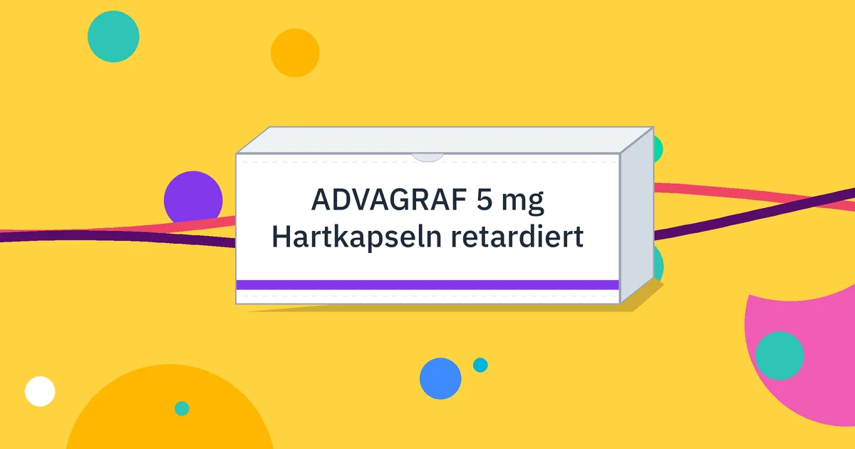 Symbolbild: Packung mit der Aufschrift ADVAGRAF 5 mg Hartkapseln retardiert (PZN 10974312) – Verfügbarkeit und Bezug in Apotheken in Frankfurt am Main