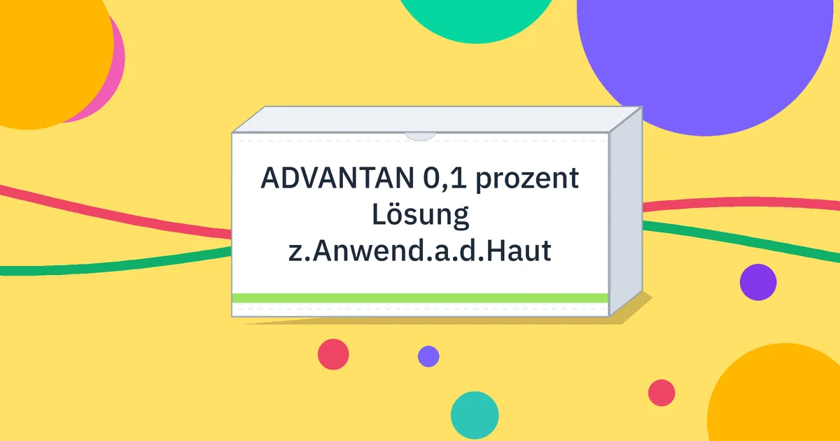 Symbolbild: Packung mit der Aufschrift ADVANTAN 0,1 prozent Lösung z.Anwend.a.d.Haut (PZN 07376949) – Verfügbarkeit und Bezug in Apotheken in Frankfurt am Main