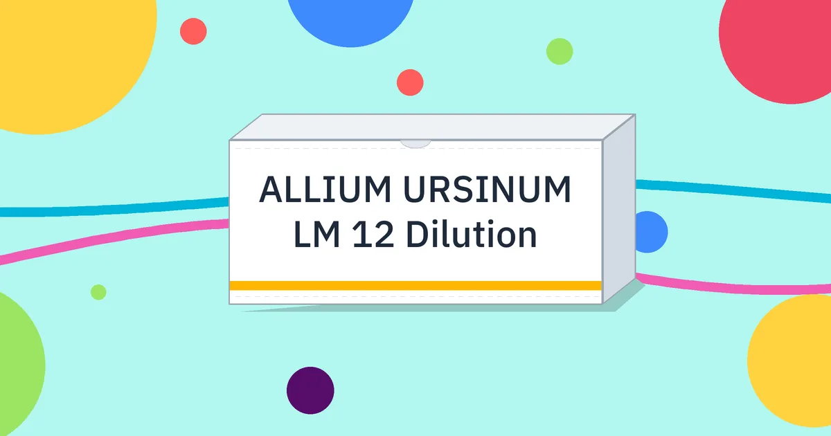 Symbolbild: Packung mit der Aufschrift ALLIUM URSINUM LM 12 Dilution (PZN 12757079) – Verfügbarkeit und Bezug in Apotheken in Frankfurt am Main