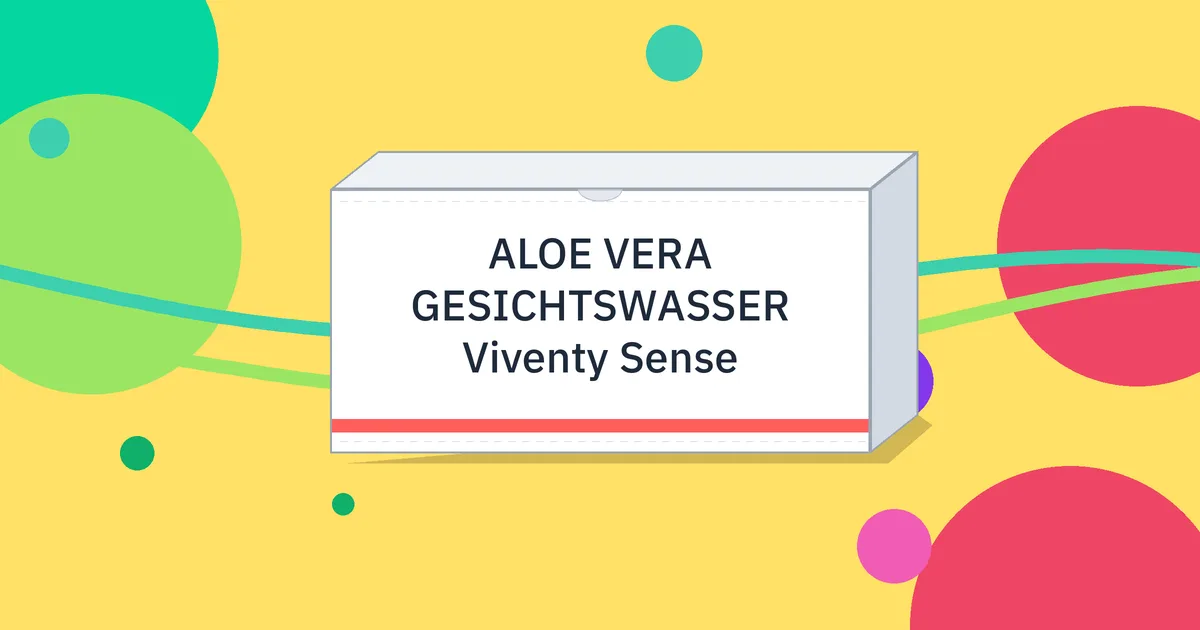 Symbolbild: Packung mit der Aufschrift ALOE VERA GESICHTSWASSER Viventy Sense (PZN 13972555) – Verfügbarkeit und Bezug in Apotheken in Frankfurt am Main