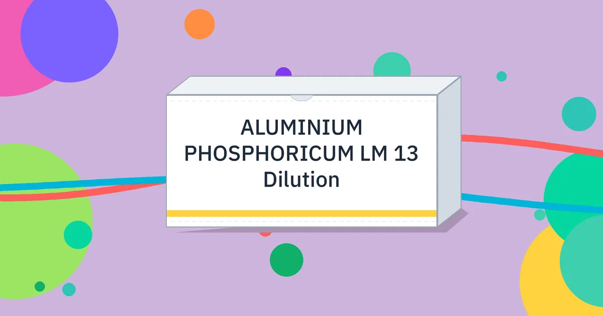 Symbolbild: Packung mit der Aufschrift ALUMINIUM PHOSPHORICUM LM 13 Dilution (PZN 13317158) – Verfügbarkeit und Bezug in Apotheken in Frankfurt am Main