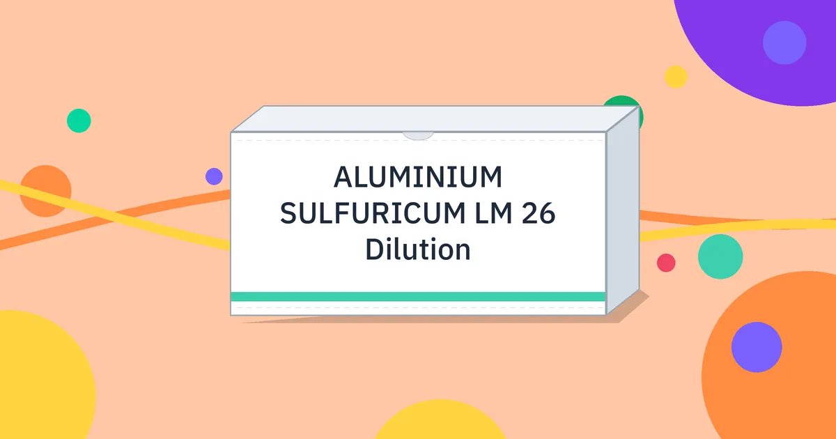 Symbolbild: Packung mit der Aufschrift ALUMINIUM SULFURICUM LM 26 Dilution (PZN 13317796) – Verfügbarkeit und Bezug in Apotheken in Frankfurt am Main