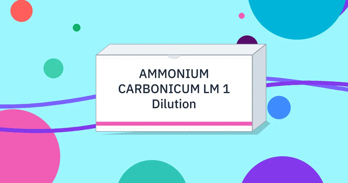 Symbolbild: Packung mit der Aufschrift AMMONIUM CARBONICUM LM 1 Dilution (PZN 12760549) – Verfügbarkeit und Bezug in Apotheken in Frankfurt am Main