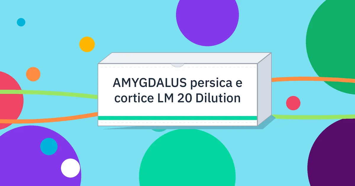 Symbolbild: Packung mit der Aufschrift AMYGDALUS persica e cortice LM 20 Dilution (PZN 13326140) – Verfügbarkeit und Bezug in Apotheken in Frankfurt am Main