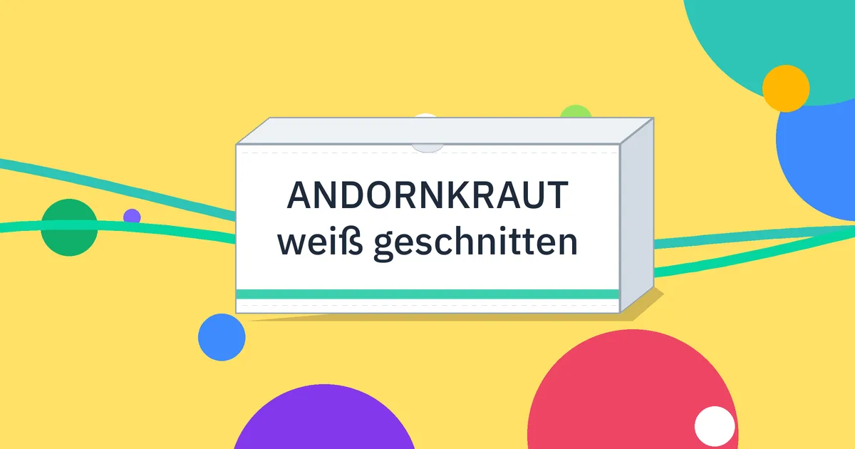 Symbolbild: Packung mit der Aufschrift ANDORNKRAUT weiß geschnitten (PZN 14031085) – Verfügbarkeit und Bezug in Apotheken in Frankfurt am Main