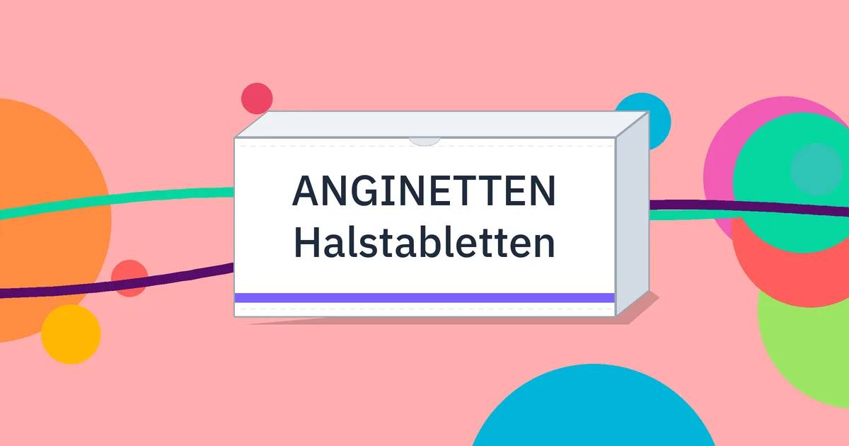 Symbolbild: Packung mit der Aufschrift ANGINETTEN Halstabletten (PZN 01654092) – Verfügbarkeit und Bezug in Apotheken in Frankfurt am Main