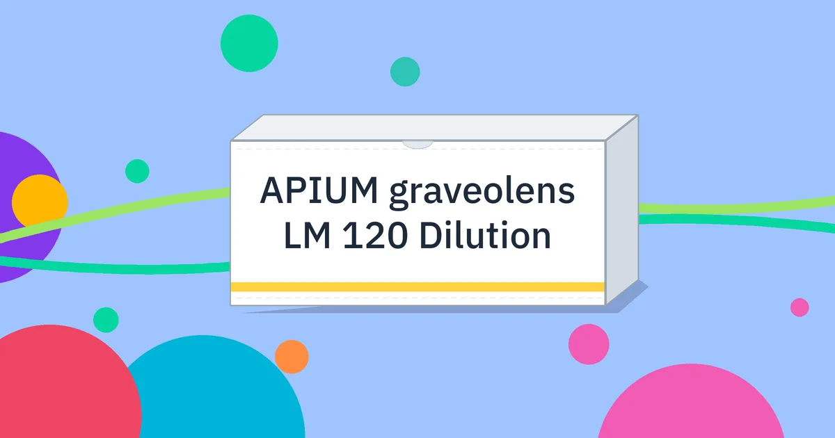 Symbolbild: Packung mit der Aufschrift APIUM graveolens LM 120 Dilution (PZN 13378935) – Verfügbarkeit und Bezug in Apotheken in Frankfurt am Main