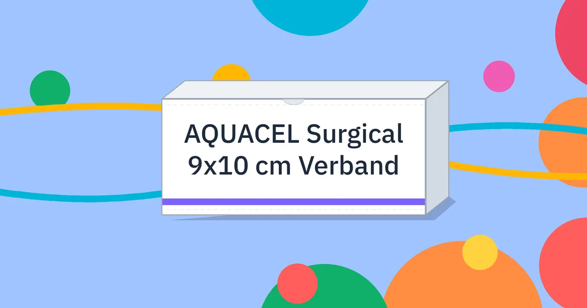 Symbolbild: Packung mit der Aufschrift AQUACEL Surgical 9x10 cm Verband (PZN 09935459) – Verfügbarkeit und Bezug in Apotheken in Frankfurt am Main