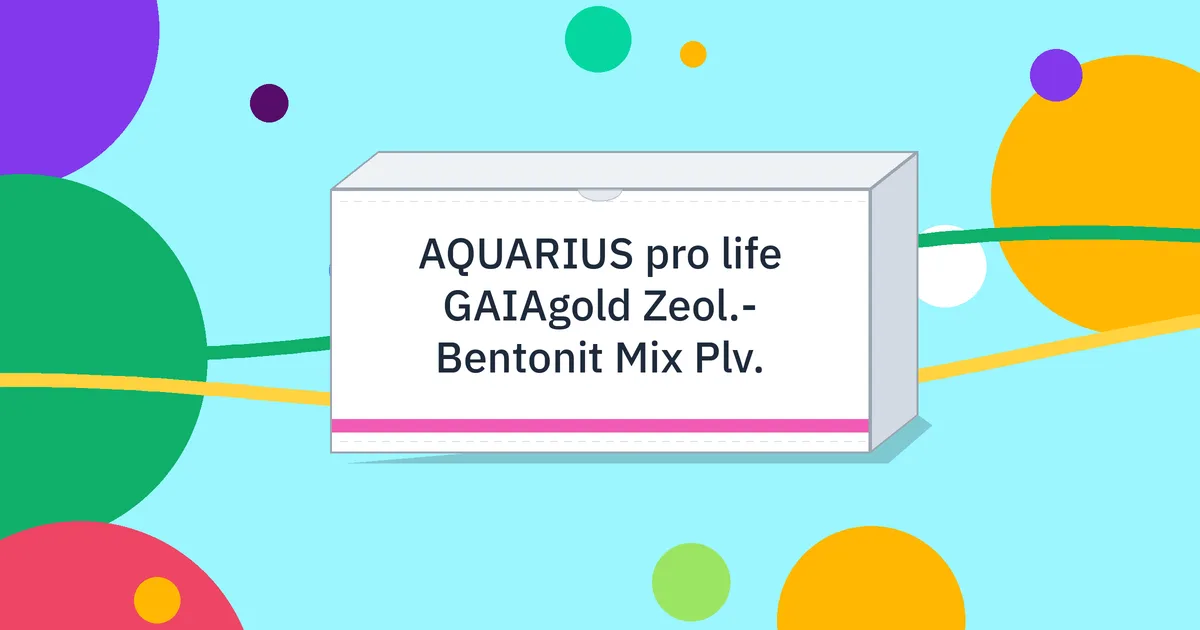Symbolbild: Packung mit der Aufschrift AQUARIUS pro life GAIAgold Zeol.-Bentonit Mix Plv. (PZN 19056084) – Verfügbarkeit und Bezug in Apotheken in Frankfurt am Main