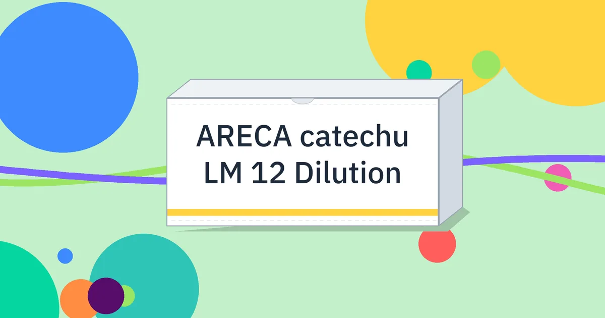Symbolbild: Packung mit der Aufschrift ARECA catechu LM 12 Dilution (PZN 13388520) – Verfügbarkeit und Bezug in Apotheken in Frankfurt am Main