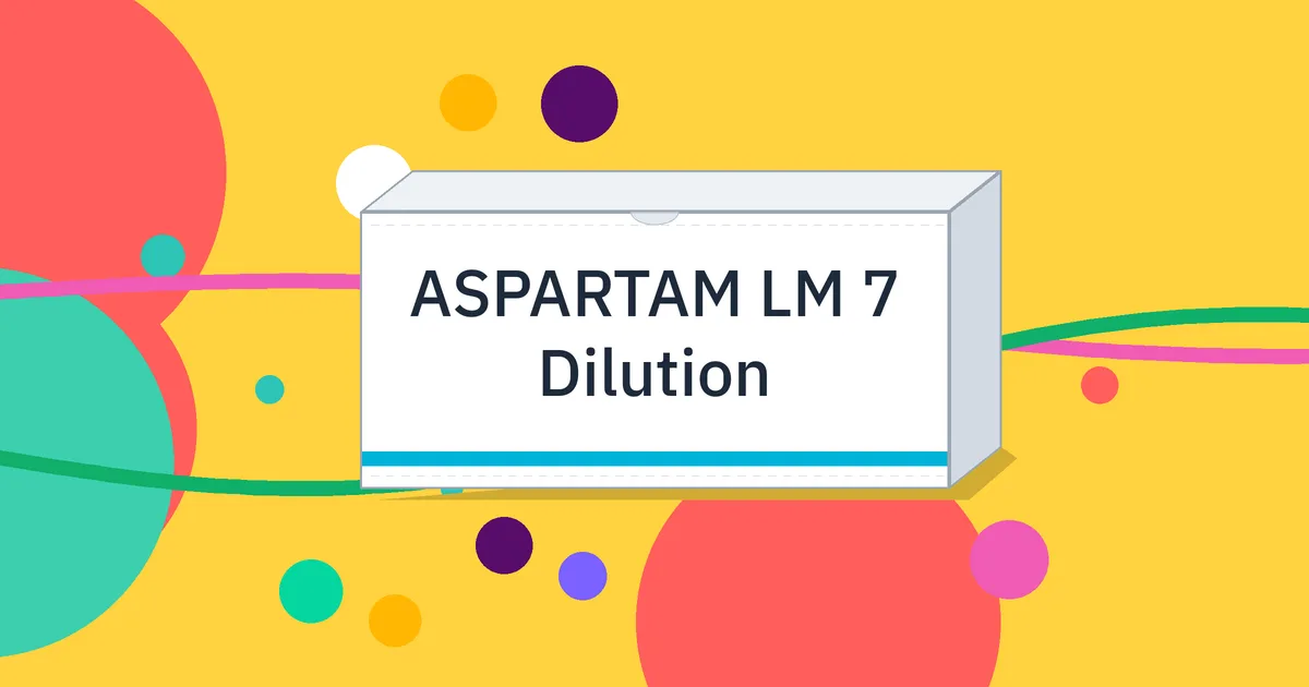 Symbolbild: Packung mit der Aufschrift ASPARTAM LM 7 Dilution (PZN 12781913) – Verfügbarkeit und Bezug in Apotheken in Frankfurt am Main