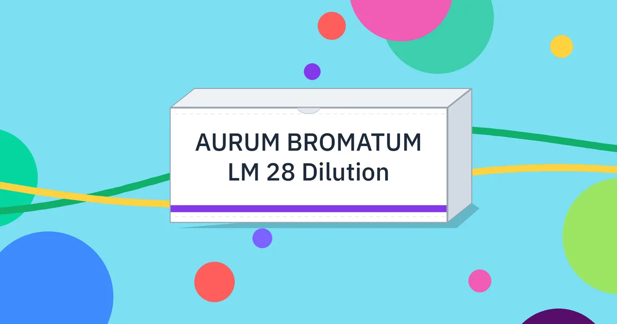 Symbolbild: Packung mit der Aufschrift AURUM BROMATUM LM 28 Dilution (PZN 12783964) – Verfügbarkeit und Bezug in Apotheken in Frankfurt am Main