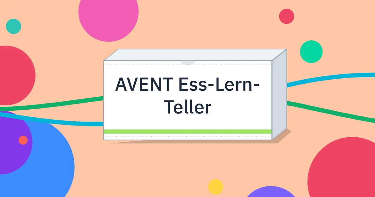 Symbolbild: Packung mit der Aufschrift AVENT Ess-Lern-Teller (PZN 06106165) – Verfügbarkeit und Bezug in Apotheken in Frankfurt am Main