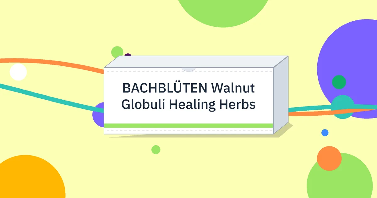 Symbolbild: Packung mit der Aufschrift BACHBLÜTEN Walnut Globuli Healing Herbs (PZN 07366313) – Verfügbarkeit und Bezug in Apotheken in Frankfurt am Main