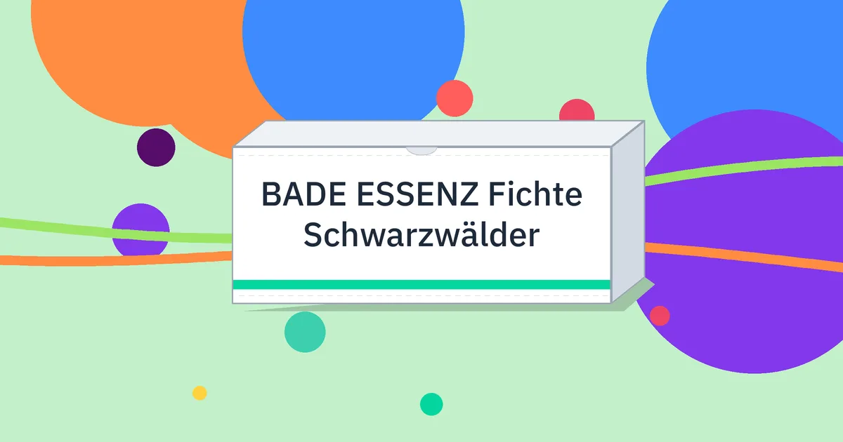 Symbolbild: Packung mit der Aufschrift BADE ESSENZ Fichte Schwarzwälder (PZN 19961133) – Verfügbarkeit und Bezug in Apotheken in Frankfurt am Main