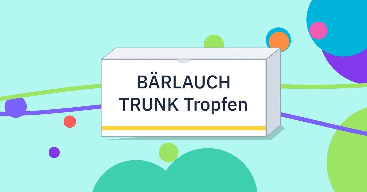 Symbolbild: Packung mit der Aufschrift BÄRLAUCH TRUNK Tropfen (PZN 02705503) – Verfügbarkeit und Bezug in Apotheken in Frankfurt am Main