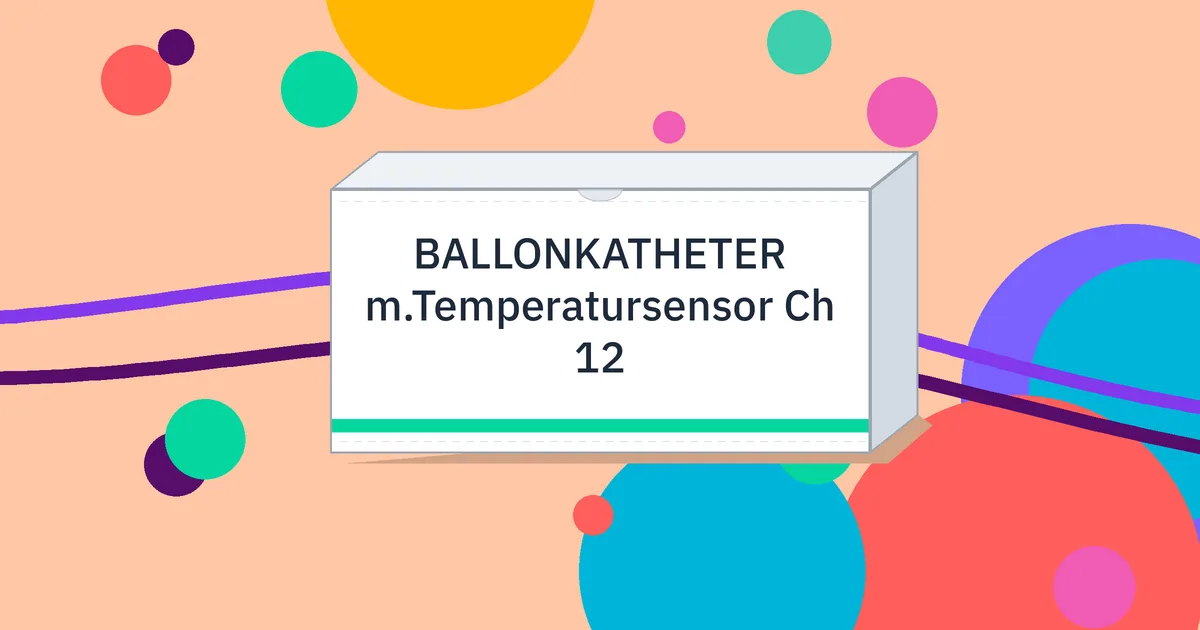 Symbolbild: Packung mit der Aufschrift BALLONKATHETER m.Temperatursensor Ch 12 (PZN 05960420) – Verfügbarkeit und Bezug in Apotheken in Frankfurt am Main