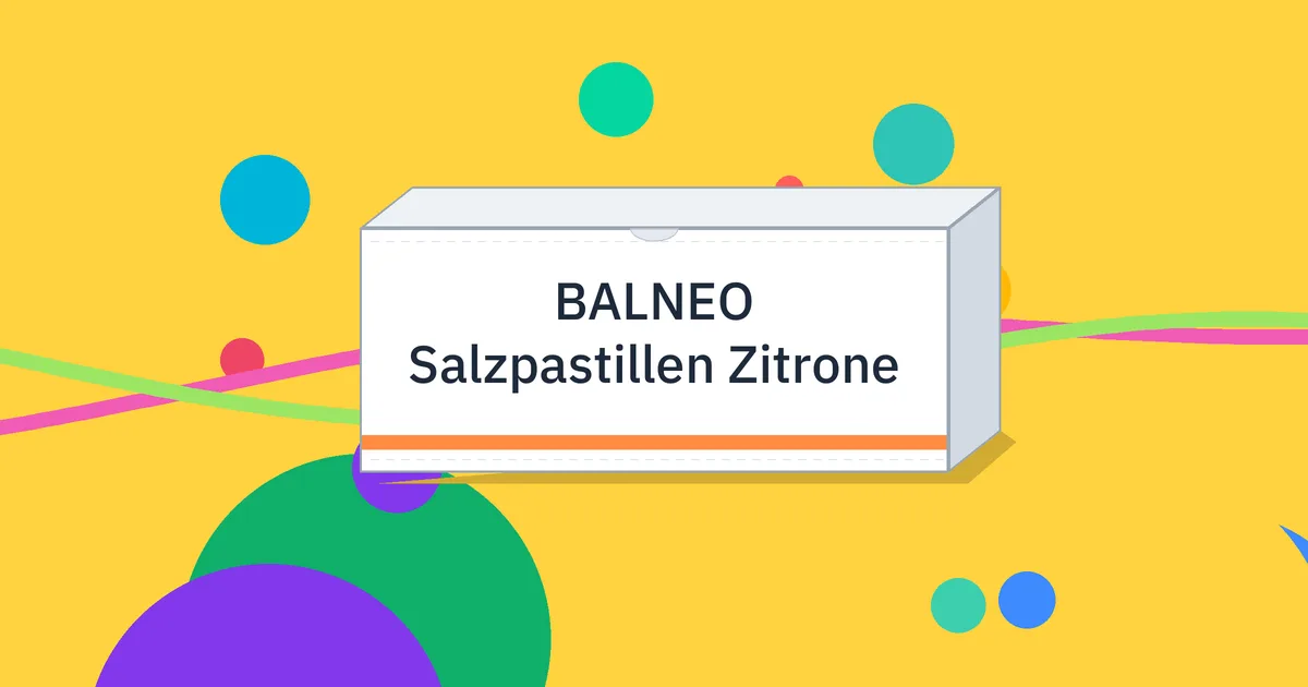 Symbolbild: Packung mit der Aufschrift BALNEO Salzpastillen Zitrone (PZN 20783091) – Verfügbarkeit und Bezug in Apotheken in Frankfurt am Main