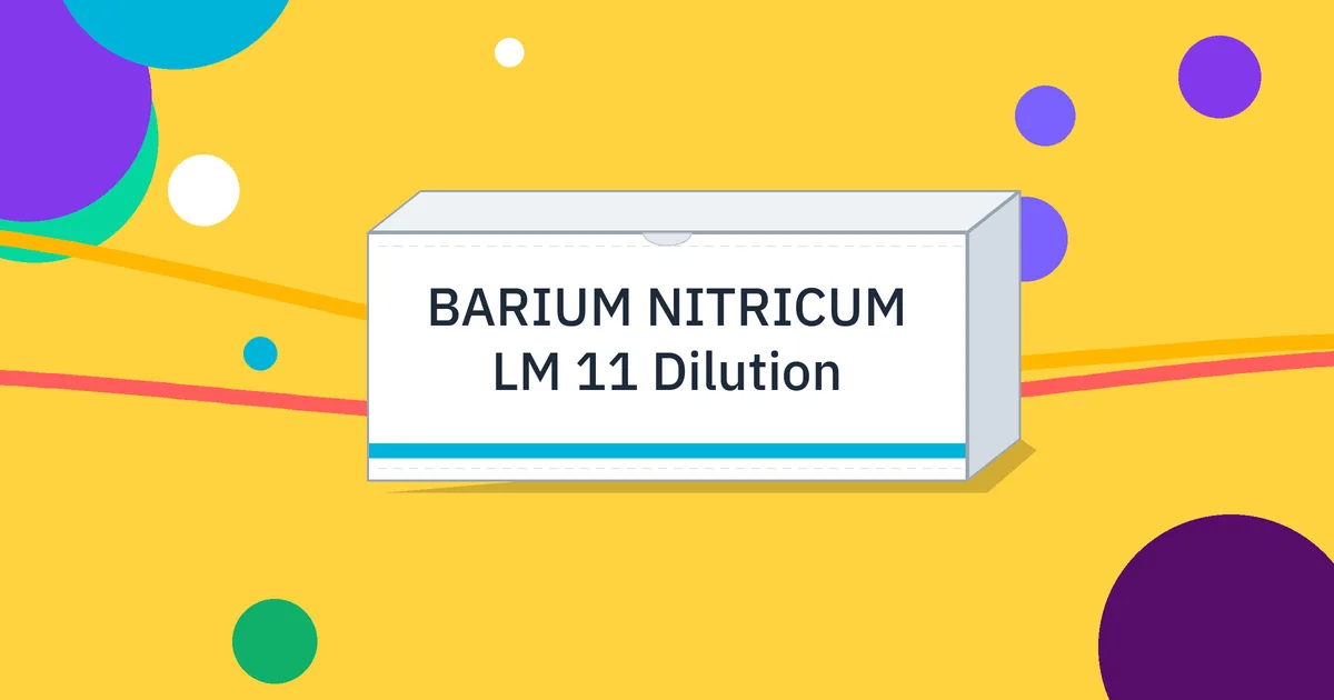 Symbolbild: Packung mit der Aufschrift BARIUM NITRICUM LM 11 Dilution (PZN 13377462) – Verfügbarkeit und Bezug in Apotheken in Frankfurt am Main