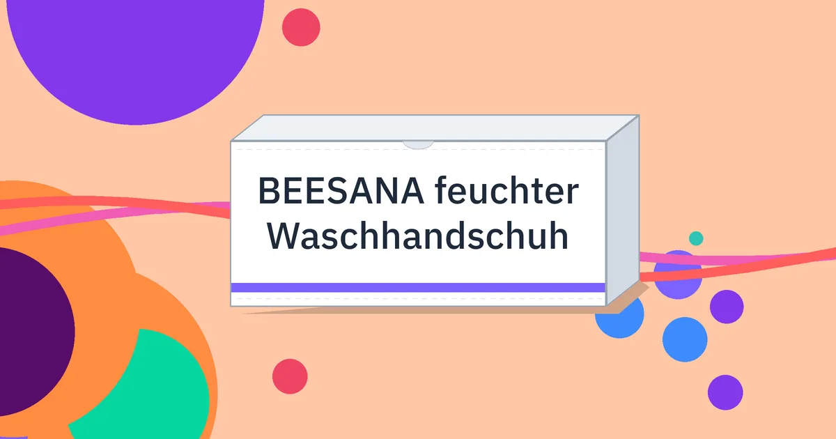 Symbolbild: Packung mit der Aufschrift BEESANA feuchter Waschhandschuh (PZN 18031248) – Verfügbarkeit und Bezug in Apotheken in Frankfurt am Main