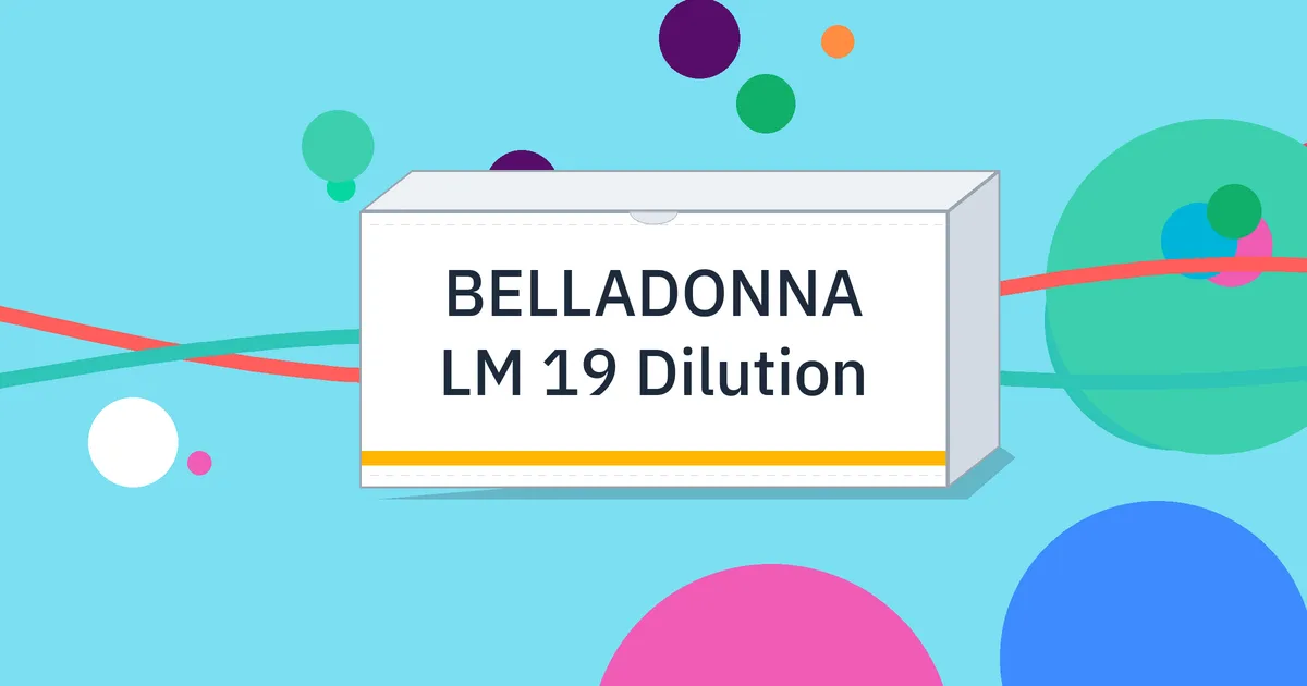 Symbolbild: Packung mit der Aufschrift BELLADONNA LM 19 Dilution (PZN 12791225) – Verfügbarkeit und Bezug in Apotheken in Frankfurt am Main