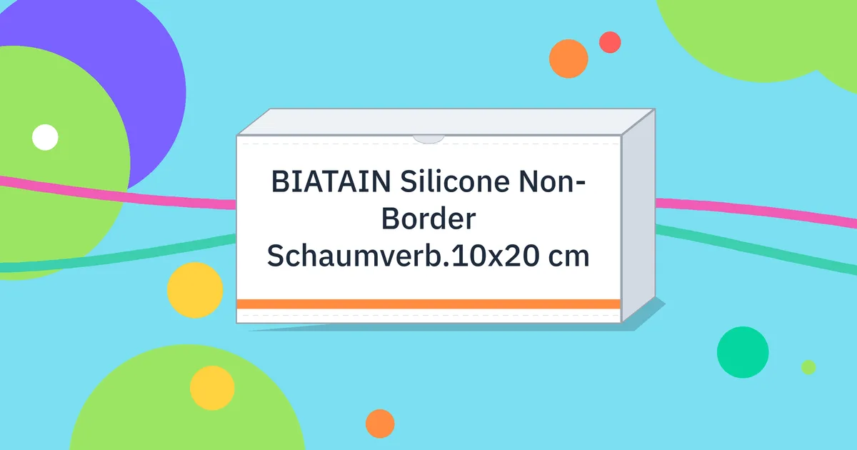 Symbolbild: Packung mit der Aufschrift BIATAIN Silicone Non-Border Schaumverb.10x20 cm (PZN 20139065) – Verfügbarkeit und Bezug in Apotheken in Frankfurt am Main