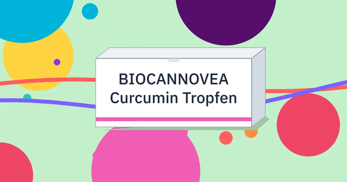Symbolbild: Packung mit der Aufschrift BIOCANNOVEA Curcumin Tropfen (PZN 17851989) – Verfügbarkeit und Bezug in Apotheken in Frankfurt am Main
