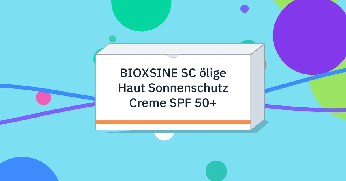 Symbolbild: Packung mit der Aufschrift BIOXSINE SC ölige Haut Sonnenschutz Creme SPF 50+ (PZN 18380871) – Verfügbarkeit und Bezug in Apotheken in Frankfurt am Main