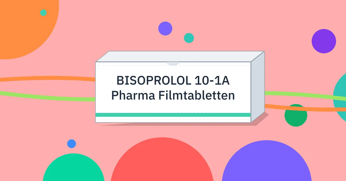 Symbolbild: Packung mit der Aufschrift BISOPROLOL 10-1A Pharma Filmtabletten (PZN 03820850) – Verfügbarkeit und Bezug in Apotheken in Frankfurt am Main