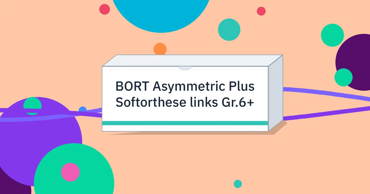 Symbolbild: Packung mit der Aufschrift BORT Asymmetric Plus Softorthese links Gr.6+ (PZN 16843166) – Verfügbarkeit und Bezug in Apotheken in Frankfurt am Main