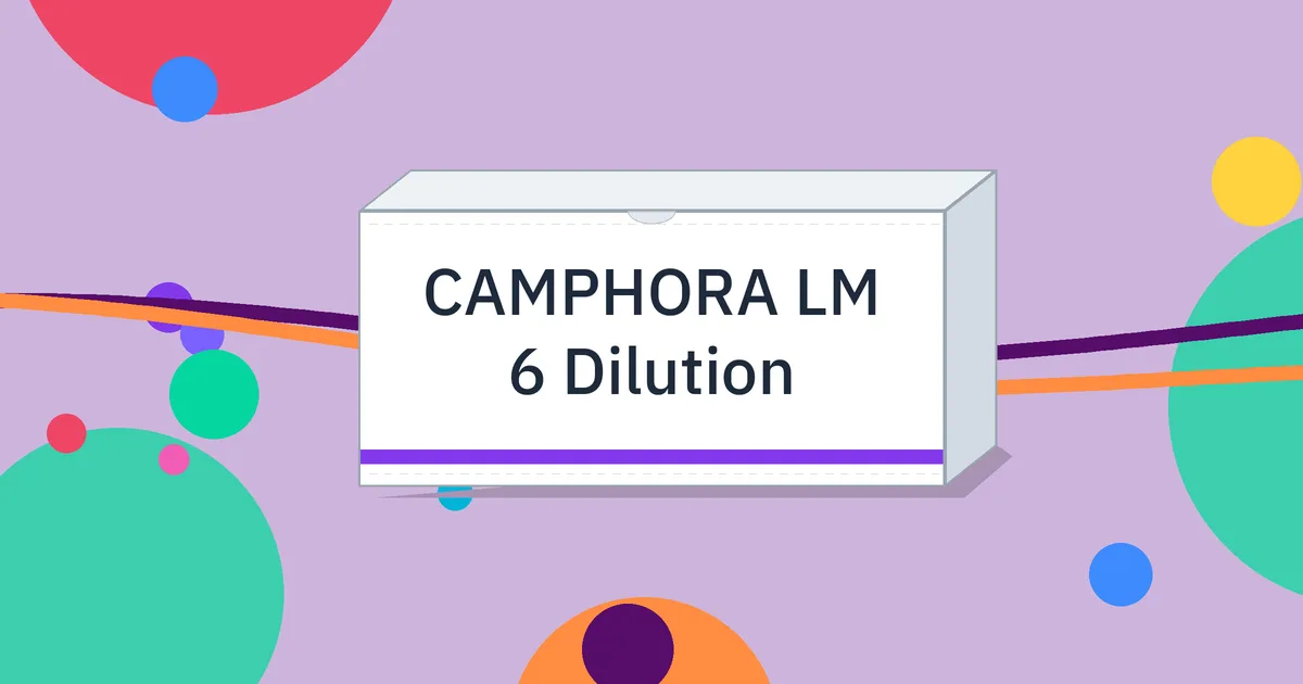 Symbolbild: Packung mit der Aufschrift CAMPHORA LM 6 Dilution (PZN 06921391) – Verfügbarkeit und Bezug in Apotheken in Frankfurt am Main