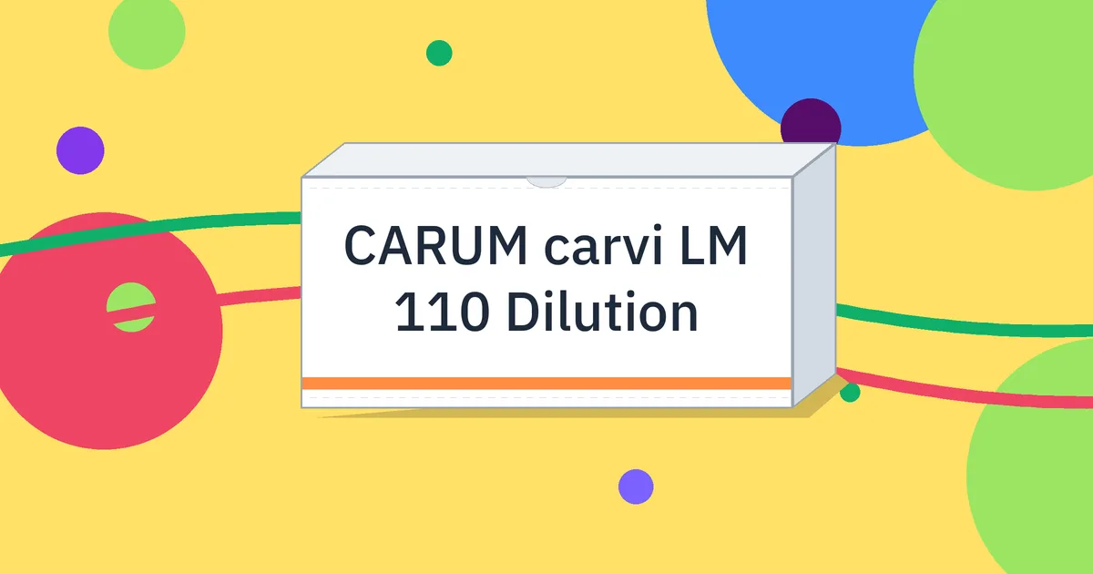 Symbolbild: Packung mit der Aufschrift CARUM carvi LM 110 Dilution (PZN 12811494) – Verfügbarkeit und Bezug in Apotheken in Frankfurt am Main
