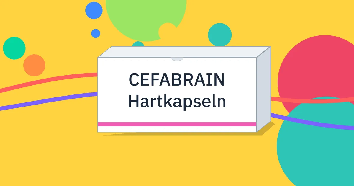 Symbolbild: Packung mit der Aufschrift CEFABRAIN Hartkapseln (PZN 16938412) – Verfügbarkeit und Bezug in Apotheken in Frankfurt am Main