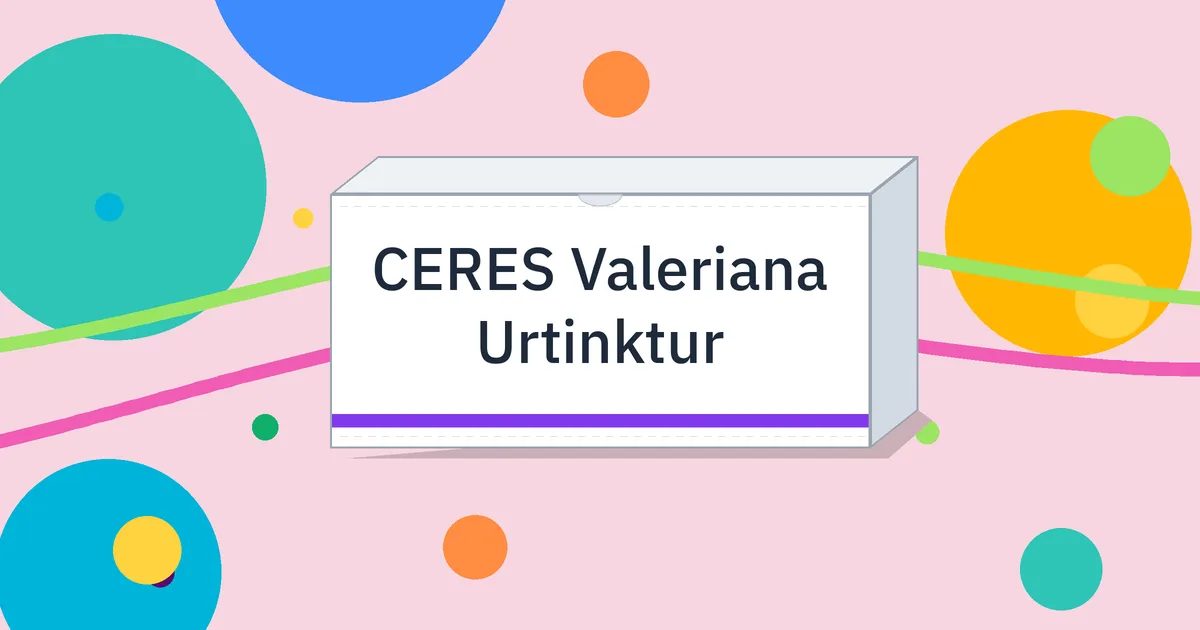 Symbolbild: Packung mit der Aufschrift CERES Valeriana Urtinktur (PZN 00425455) – Verfügbarkeit und Bezug in Apotheken in Frankfurt am Main