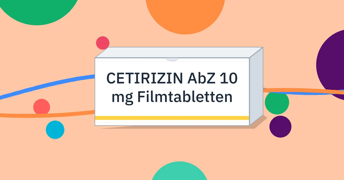 Symbolbild: Packung mit der Aufschrift CETIRIZIN AbZ 10 mg Filmtabletten (PZN 06716159) – Verfügbarkeit und Bezug in Apotheken in Frankfurt am Main