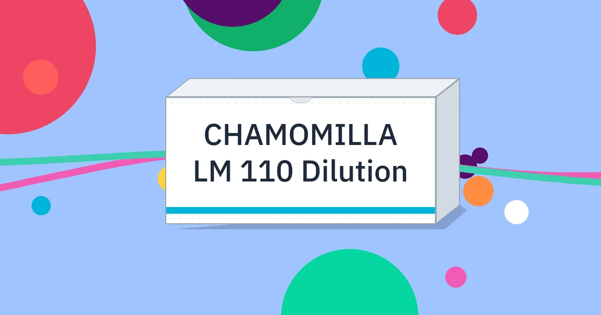 Symbolbild: Packung mit der Aufschrift CHAMOMILLA LM 110 Dilution (PZN 12812803) – Verfügbarkeit und Bezug in Apotheken in Frankfurt am Main