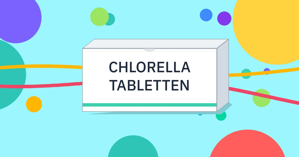 Symbolbild: Packung mit der Aufschrift CHLORELLA TABLETTEN (PZN 01515278) – Verfügbarkeit und Bezug in Apotheken in Frankfurt am Main