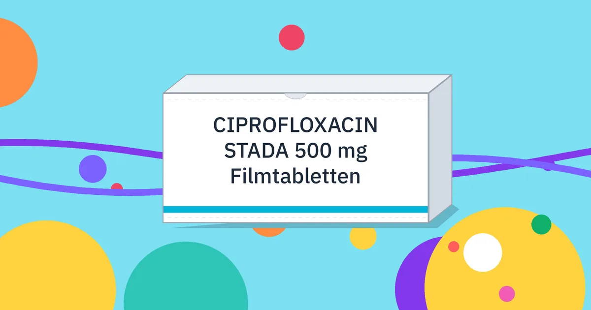 Symbolbild: Packung mit der Aufschrift CIPROFLOXACIN STADA 500 mg Filmtabletten (PZN 01592830) – Verfügbarkeit und Bezug in Apotheken in Frankfurt am Main