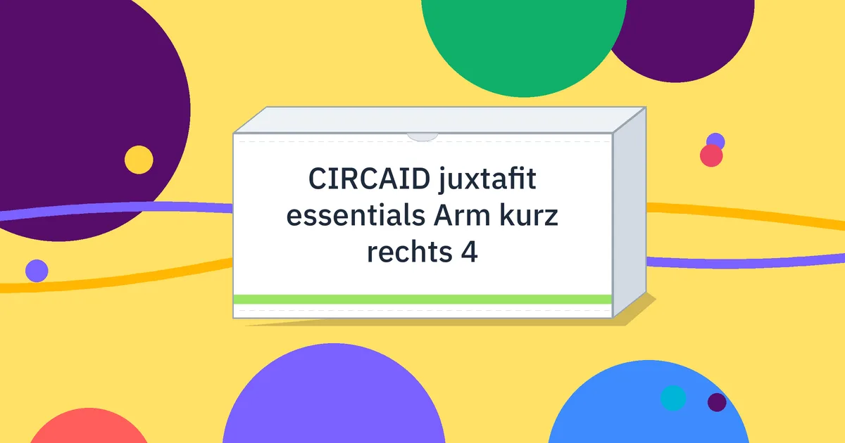 Symbolbild: Packung mit der Aufschrift CIRCAID juxtafit essentials Arm kurz rechts 4 (PZN 17939632) – Verfügbarkeit und Bezug in Apotheken in Frankfurt am Main
