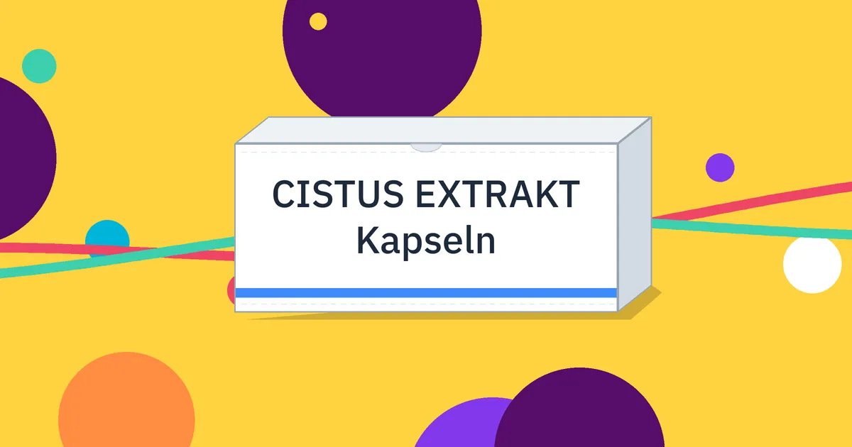 Symbolbild: Packung mit der Aufschrift CISTUS EXTRAKT Kapseln (PZN 11169044) – Verfügbarkeit und Bezug in Apotheken in Frankfurt am Main