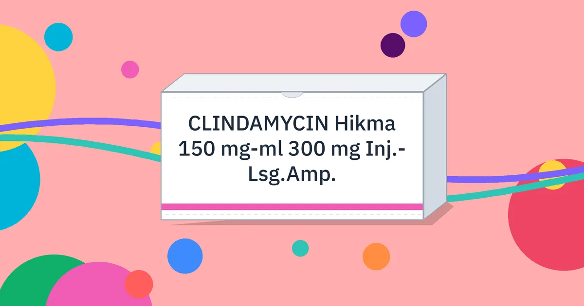 Symbolbild: Packung mit der Aufschrift CLINDAMYCIN Hikma 150 mg-ml 300 mg Inj.-Lsg.Amp. (PZN 04468473) – Verfügbarkeit und Bezug in Apotheken in Frankfurt am Main