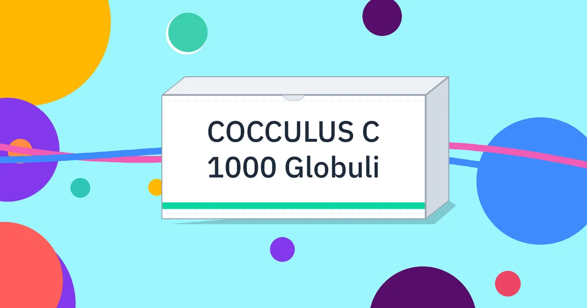 Symbolbild: Packung mit der Aufschrift COCCULUS C 1000 Globuli (PZN 16695760) – Verfügbarkeit und Bezug in Apotheken in Frankfurt am Main