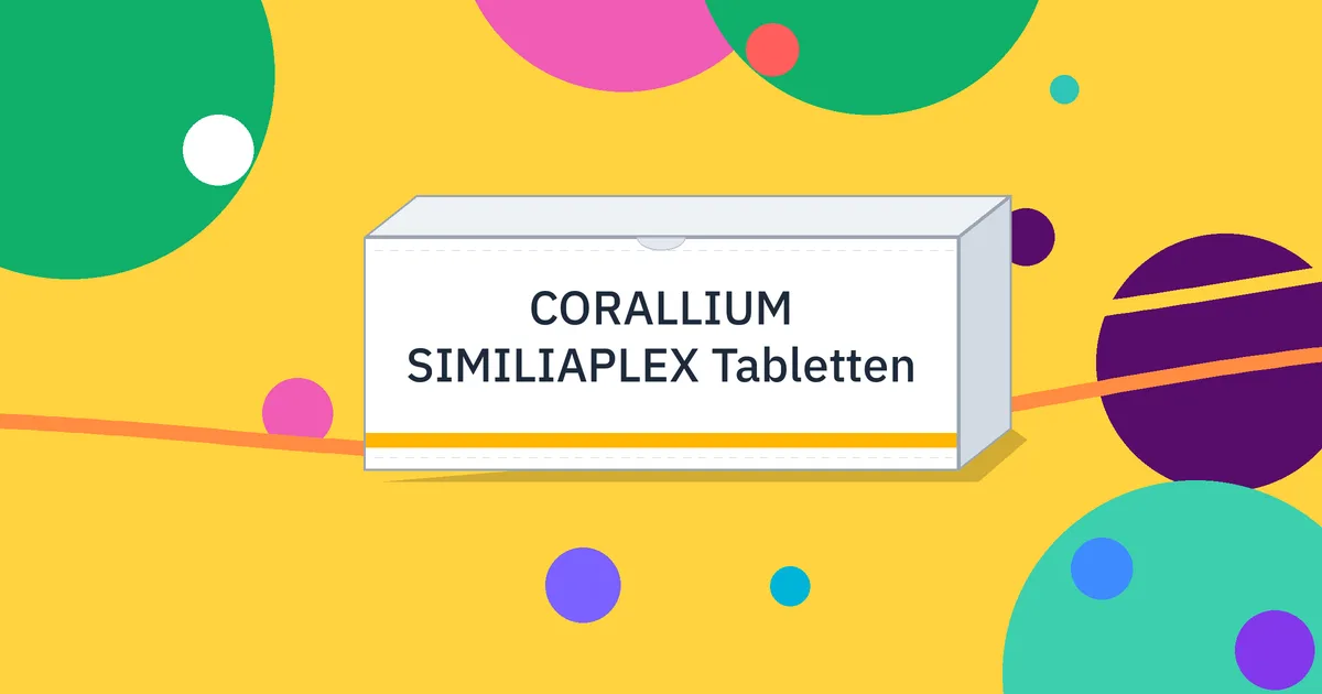 Symbolbild: Packung mit der Aufschrift CORALLIUM SIMILIAPLEX Tabletten (PZN 14406970) – Verfügbarkeit und Bezug in Apotheken in Frankfurt am Main