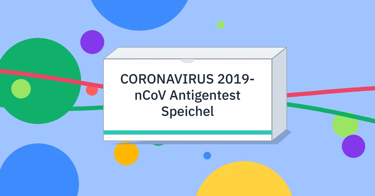 Symbolbild: Packung mit der Aufschrift CORONAVIRUS 2019-nCoV Antigentest Speichel (PZN 17441518) – Verfügbarkeit und Bezug in Apotheken in Frankfurt am Main