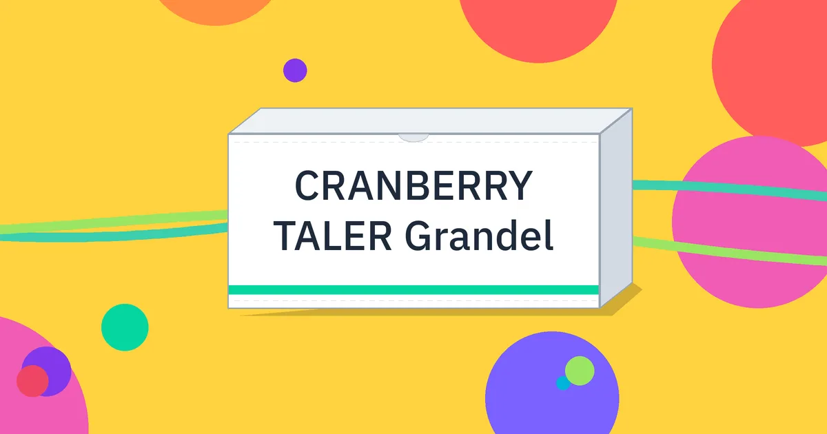 Symbolbild: Packung mit der Aufschrift CRANBERRY TALER Grandel (PZN 09191088) – Verfügbarkeit und Bezug in Apotheken in Frankfurt am Main